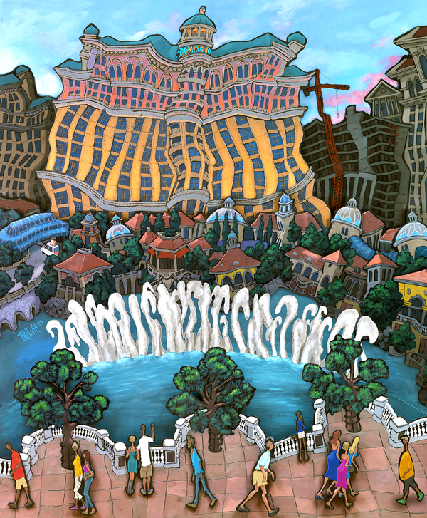 Bellagio Original Painting - Michael Birawer