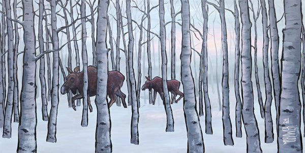 Birch Forest - Original Painting - Michael Birawer