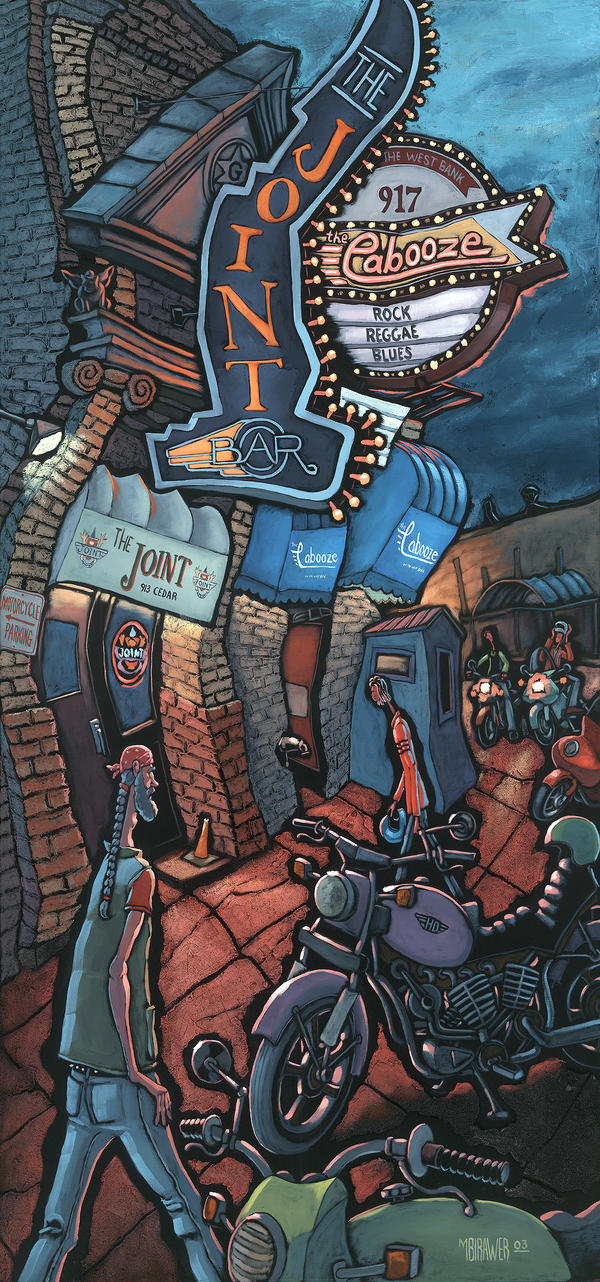 Cabooze & The Joint - Minneapolis Original Painting - Michael Birawer