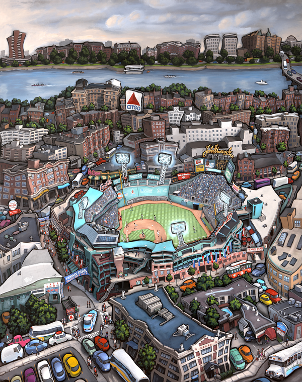 Fenway Park - Boston Original Painting - Michael Birawer