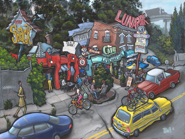 Luna Park Original Painting - Michael Birawer