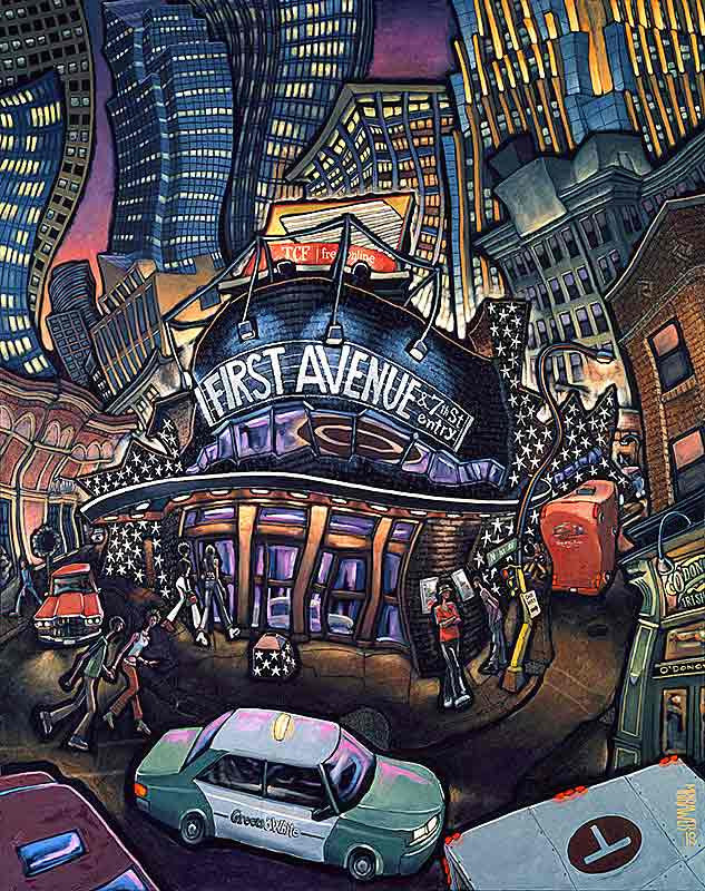 First Avenue Original Painting - Michael Birawer